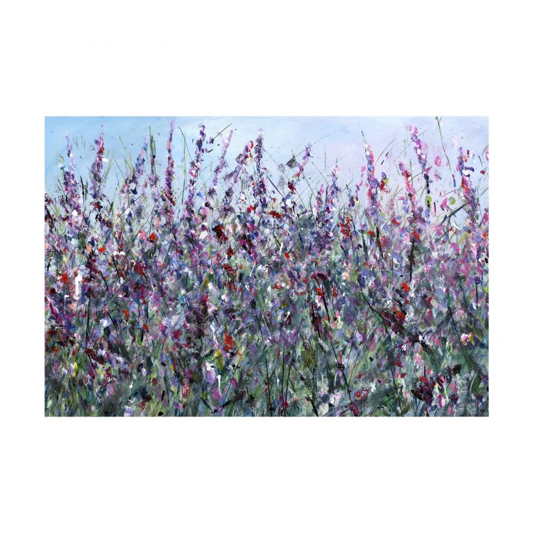 Wildflowers in Purple - Cumbrian Artist David Pooley